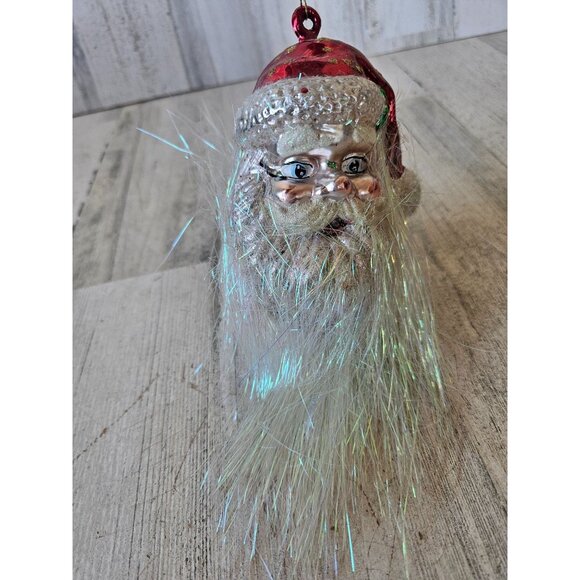 unbranded | Holiday | Vintage Santa Head Ornament Bust Iridescent Xmas ...